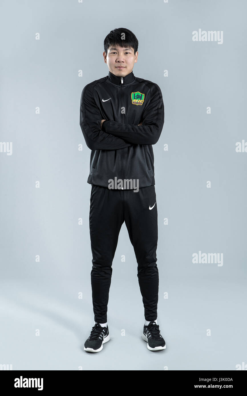 Portrait of Chinese soccer player Jiang Liang of Guizhou Hengfeng ...