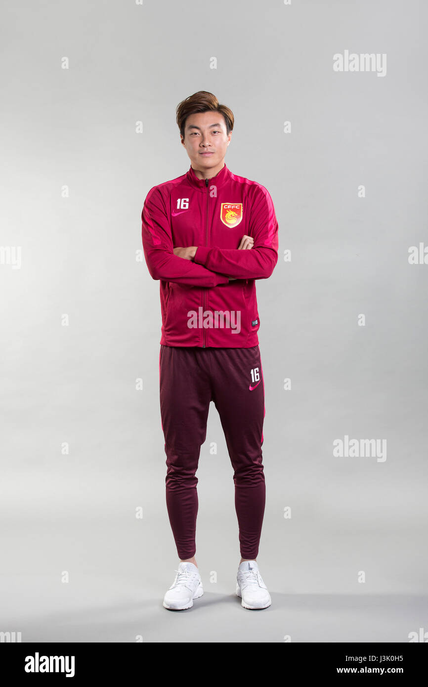 Portrait of Chinese soccer player Liao Junjian of Hebei China Fortune F ...