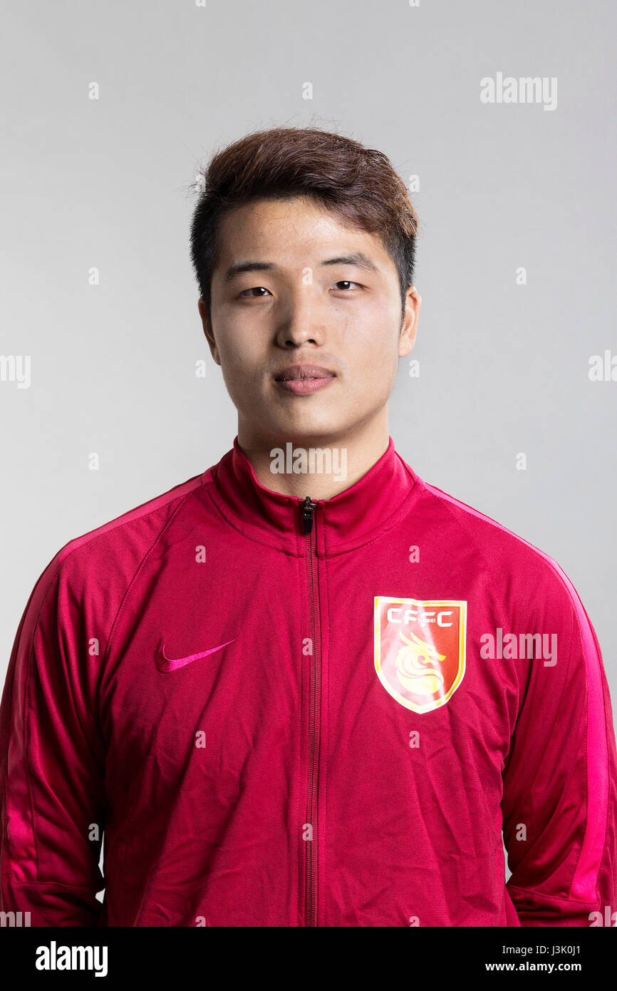 Portrait of Chinese soccer player Gui Hong of Hebei China Fortune F.C ...