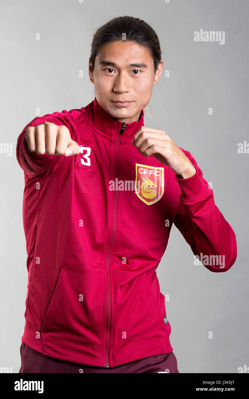 Portrait of Chinese soccer player Zhao Yuhao of Hebei China Fortune F.C ...