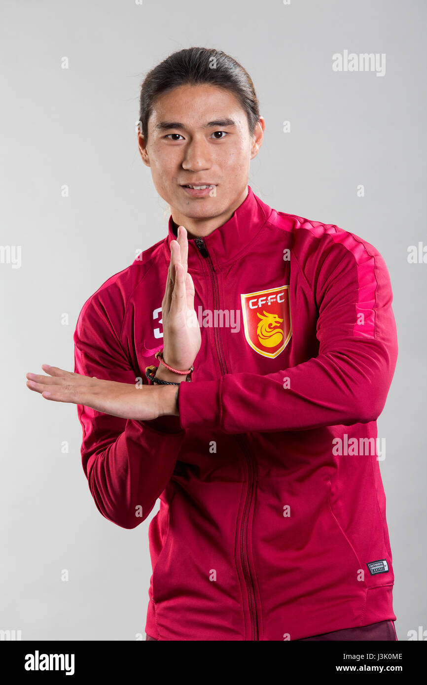 Portrait of Chinese soccer player Zhao Yuhao of Hebei China Fortune F.C ...