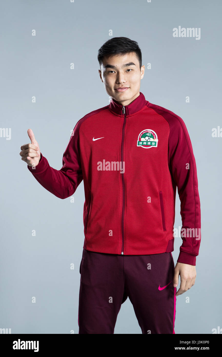Portrait of Chinese soccer player Luo Heng of Henan Jianye F.C. for the ...