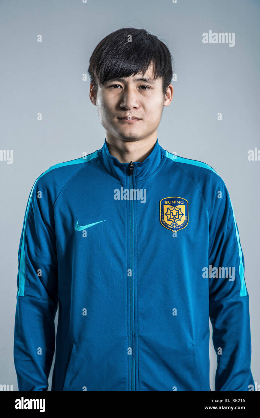 Portrait of Chinese soccer player Zhou Yun of Jiangsu Suning F.C. for ...