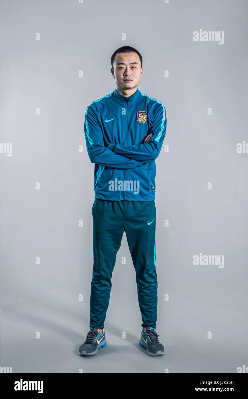 Portrait of Chinese soccer player Liu Wei of Jiangsu Suning F.C. for ...
