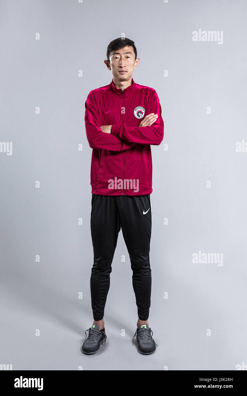 Portrait of Chinese soccer player Yang Yu of Liaoning Whowin F.C. for ...