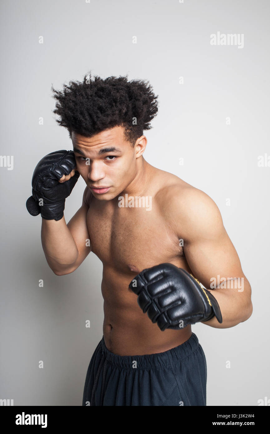 young man boxing Stock Photo - Alamy