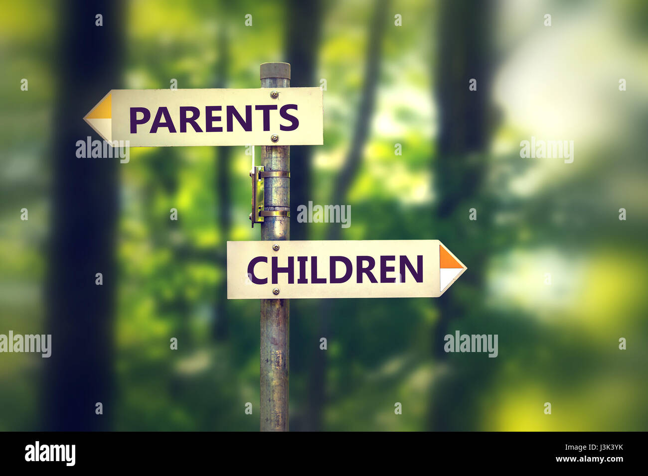 Children parent opposite directions hi-res stock photography and images ...