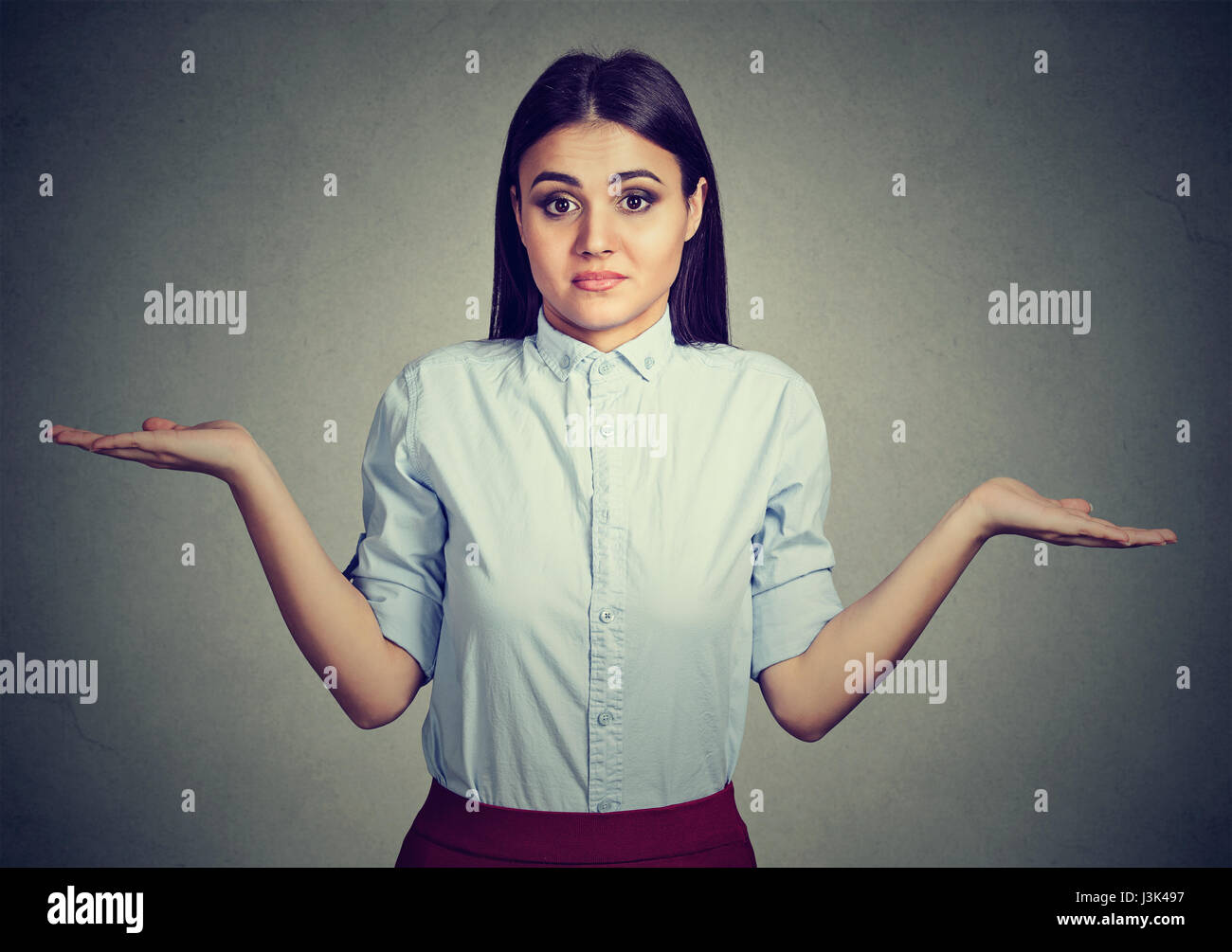 Shrug girl hi-res stock photography and images - Alamy