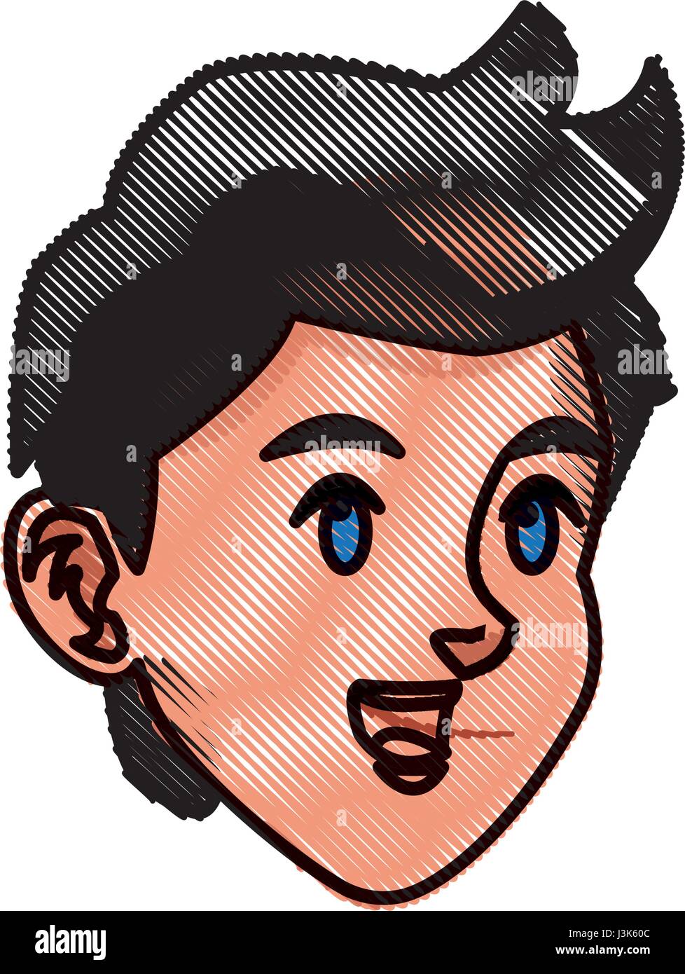 cartoon boy head sport design graphic Stock Vector Image & Art - Alamy