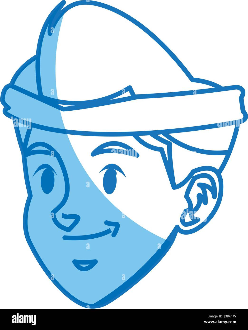 Cartoon boy head sport design Stock Vector Images - Alamy