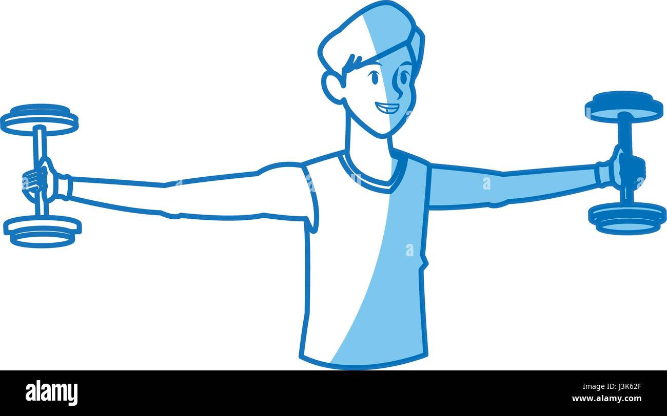 sport boy barbell gym fitness design graphic Stock Vector Image & Art ...