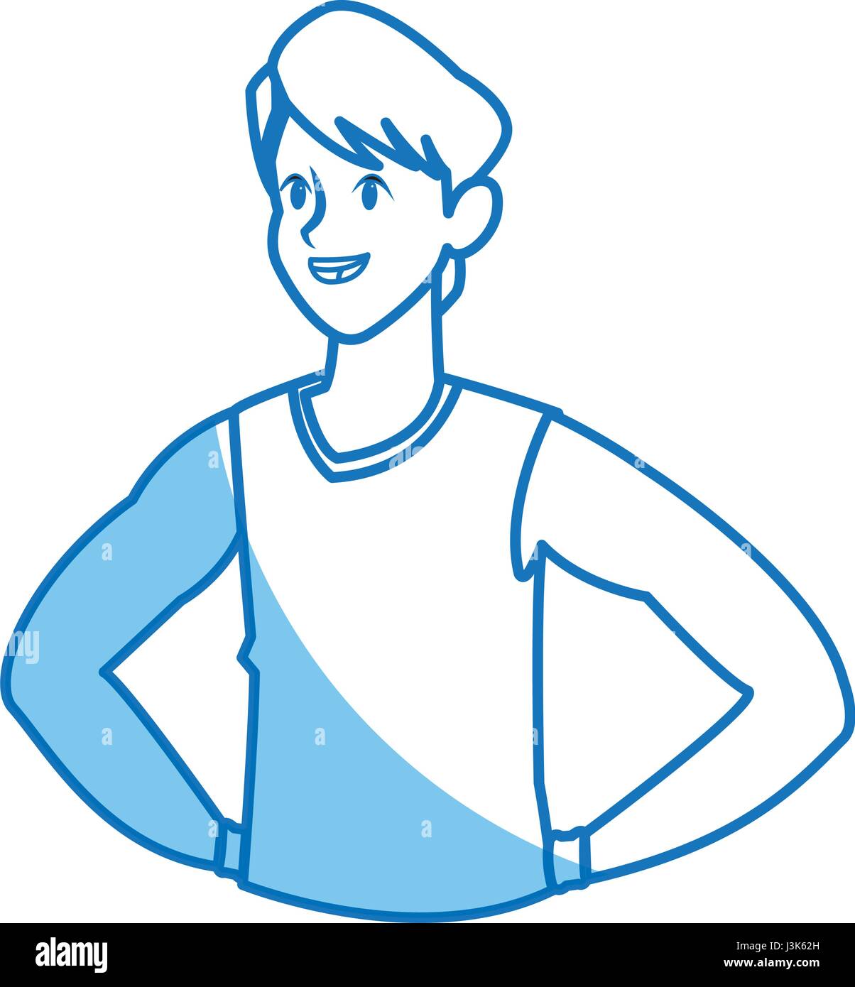 cartoon man fitness sport outwear design graphic Stock Vector Image ...