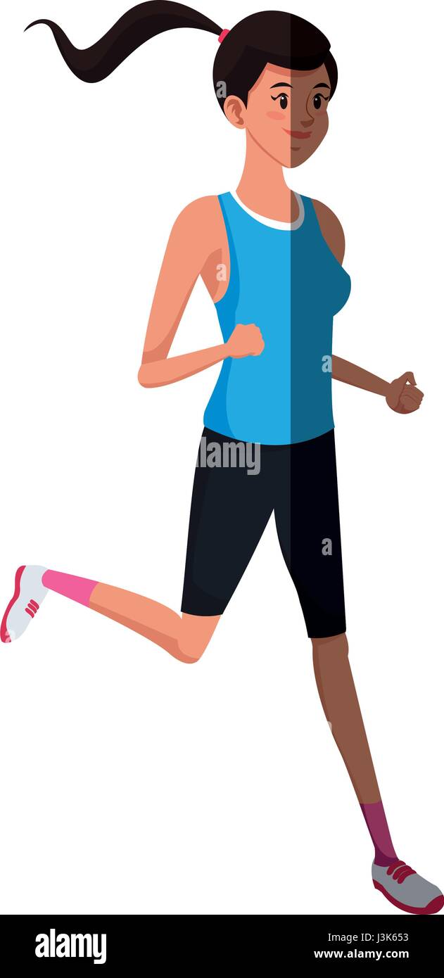 runner girl training athletic design graphic Stock Vector Image & Art ...
