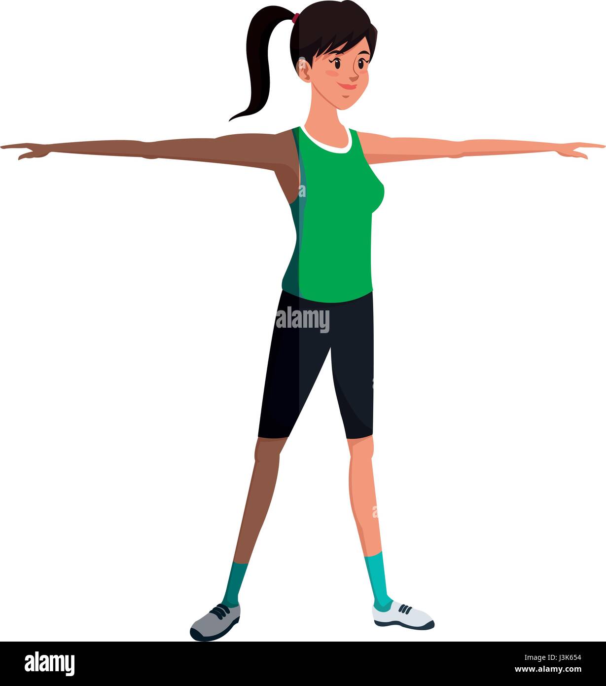 Open arm pose Stock Vector Images - Alamy