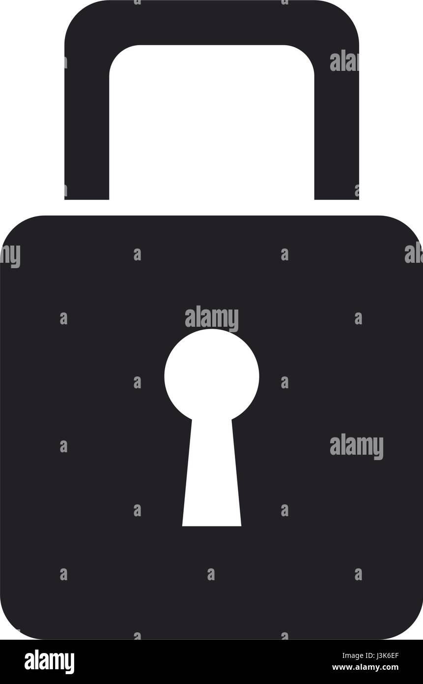 padlock security information technology data pictogram Stock Vector ...