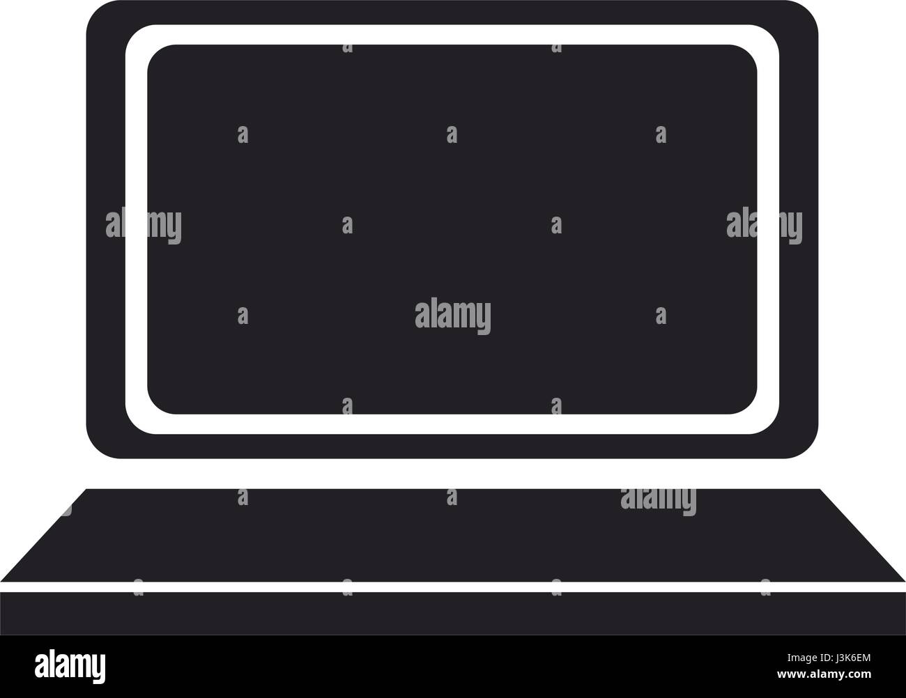 laptop technology network digital pictogram Stock Vector Image & Art ...