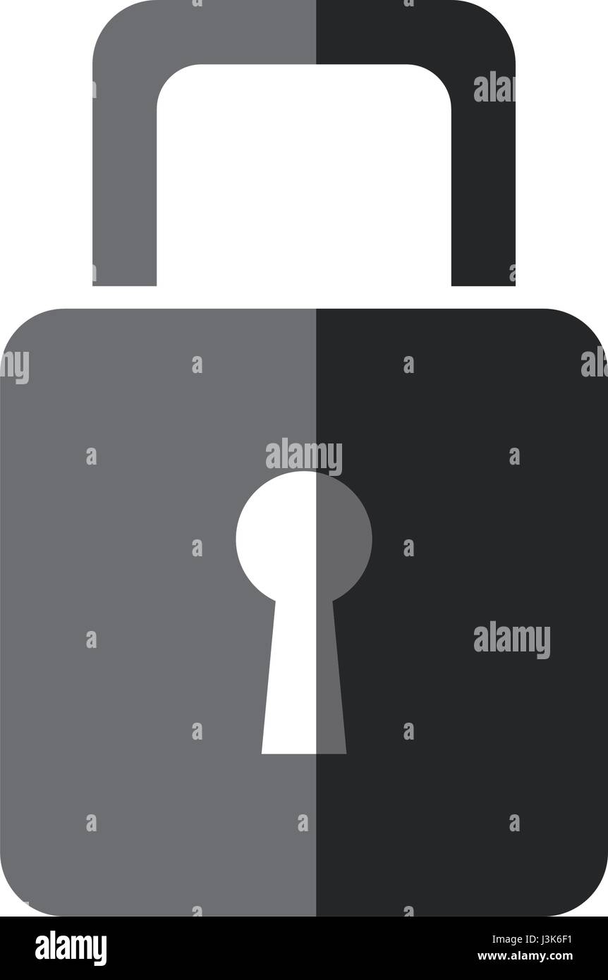 padlock security information technology data shadow Stock Vector Image ...