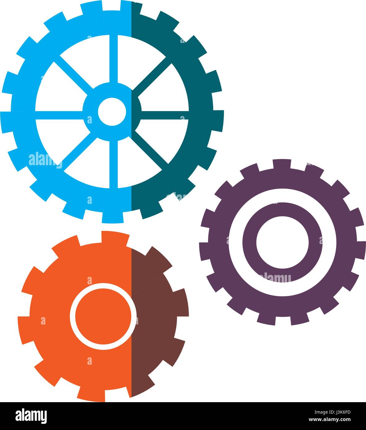 gear work mechanical cooperation shadow Stock Vector Image & Art - Alamy