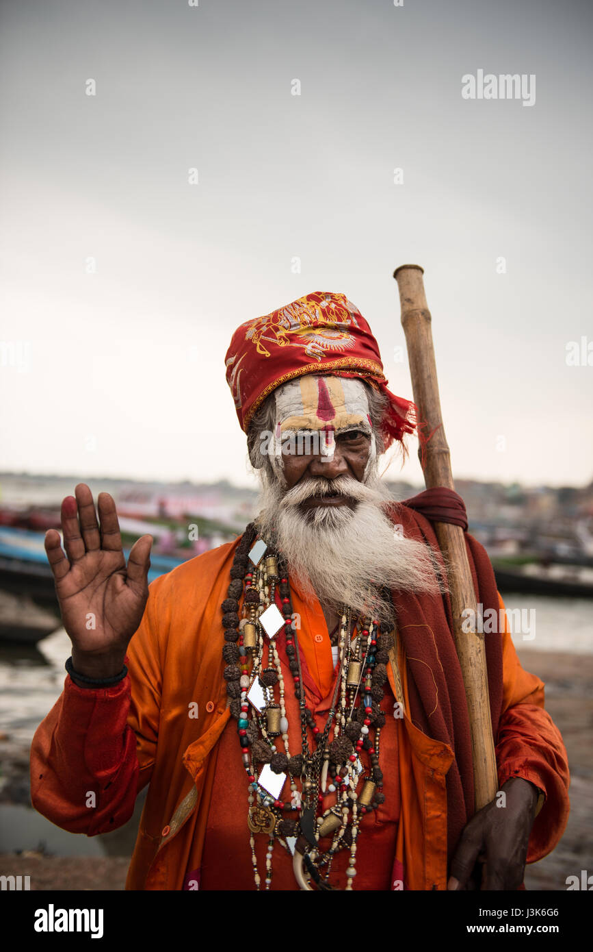 Sadhu in Varanasi, India Stock Photo - Alamy