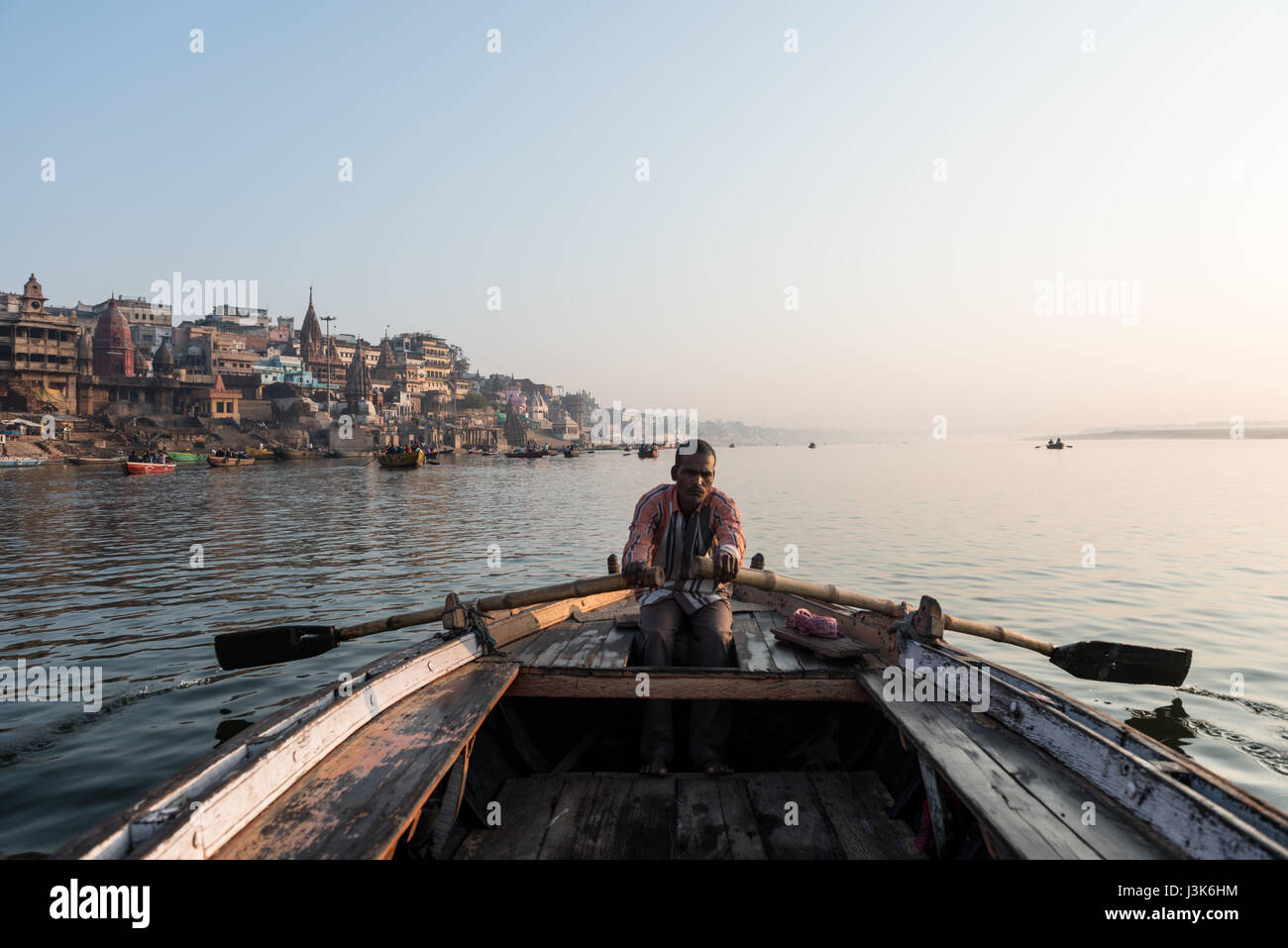 Boat in Varanasi Stock Photo - Alamy