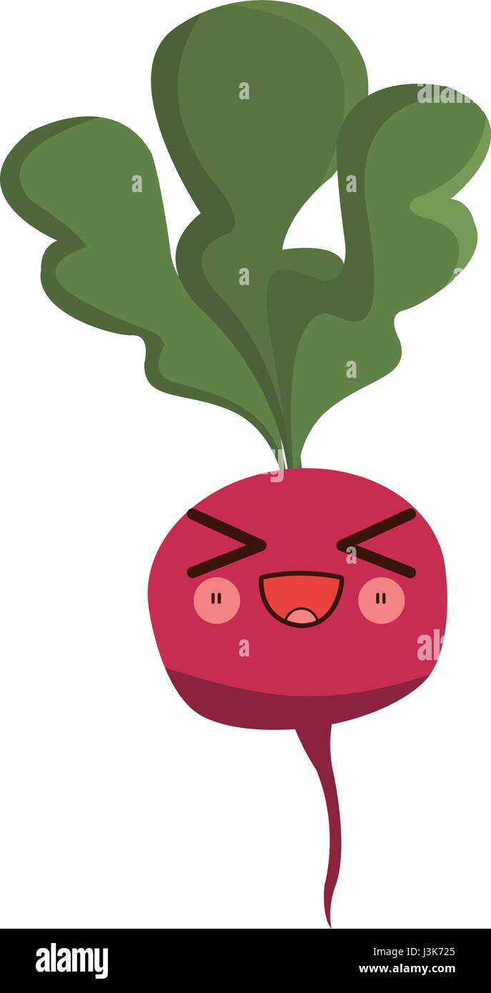 kawaii beet vegetable fresh food image vector illustration Stock Vector ...