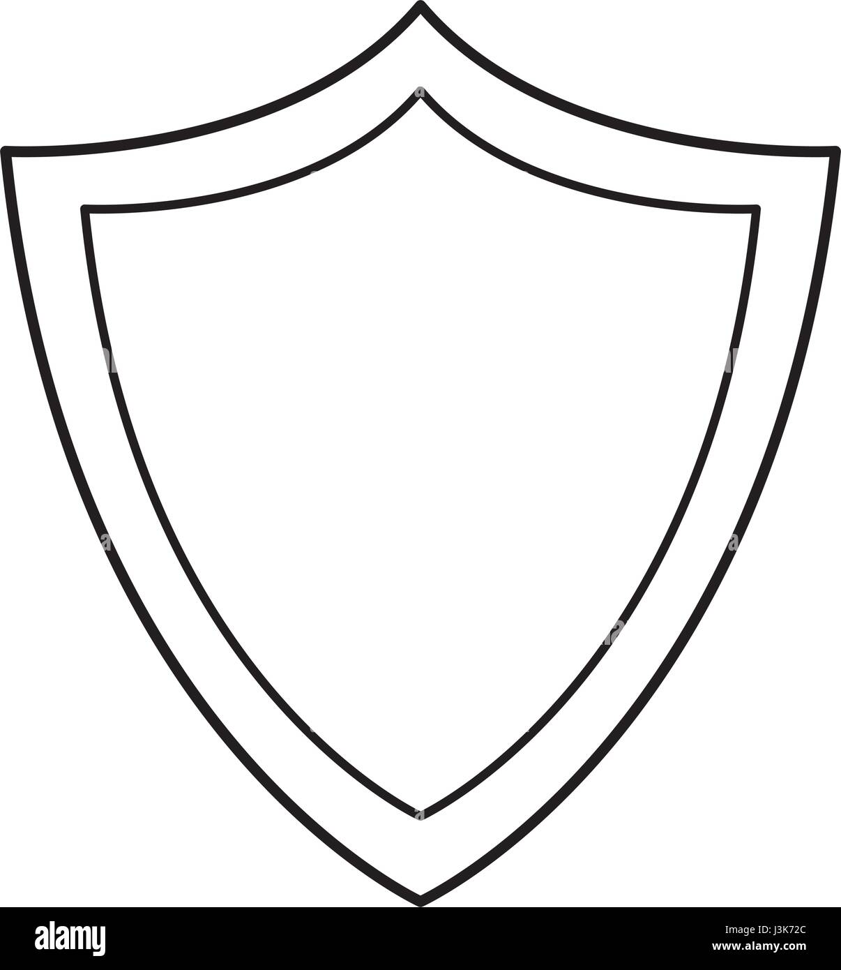 shield protection system technology line vector illustration Stock ...