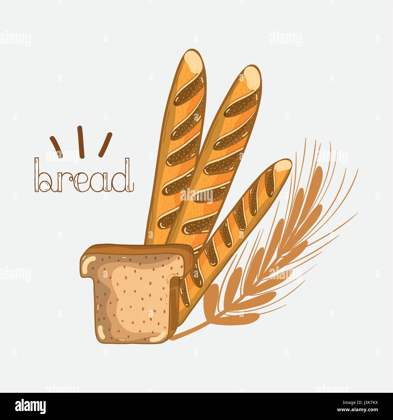 Delicious chopped bread on Stock Vector Images - Alamy