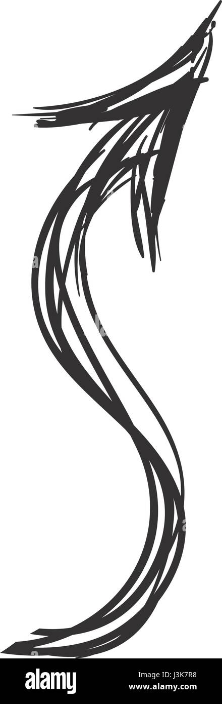 Arrow scribble isolated Stock Vector Image & Art - Alamy