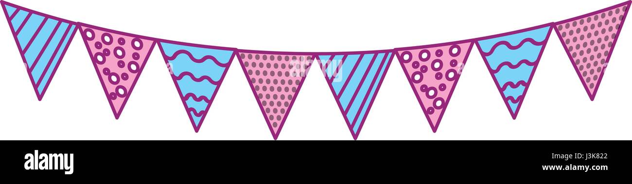 party flags to decoration happy birthday Stock Vector Image & Art - Alamy