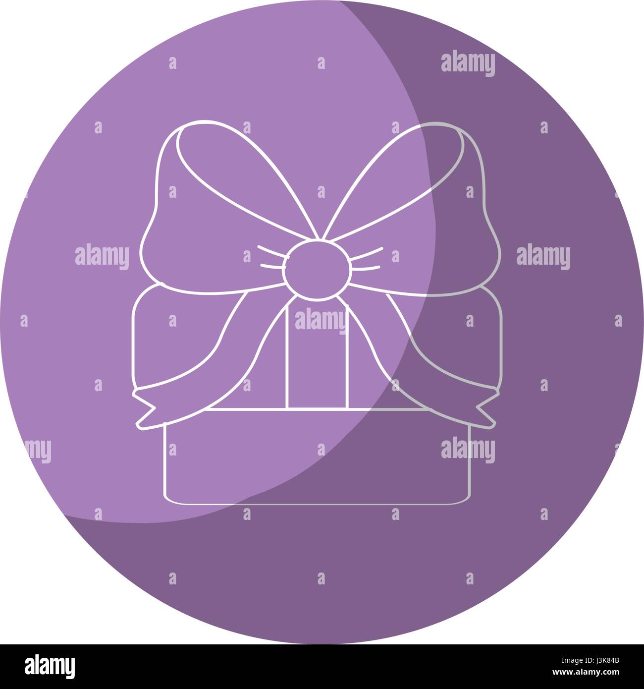 sticker gift present with ribbon decoration to celebrate party Stock ...