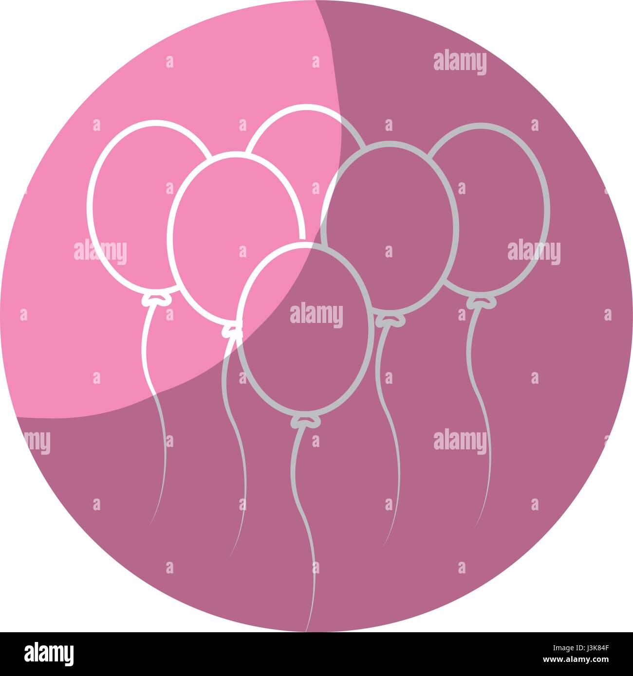 sticker balloons party to happy birthday decoration Stock Vector Image ...