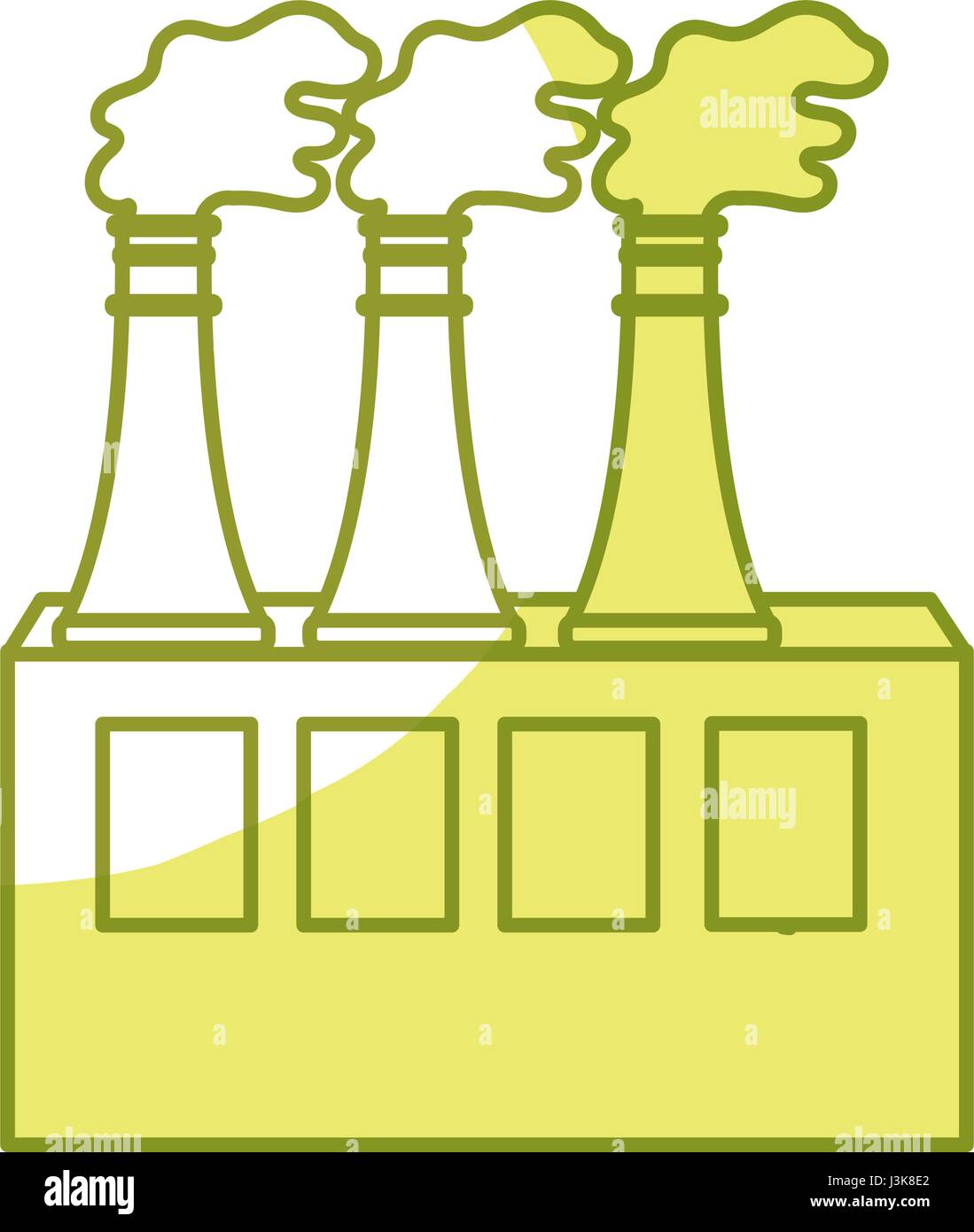 pollution factory contaminating the environment of planet Stock Vector ...