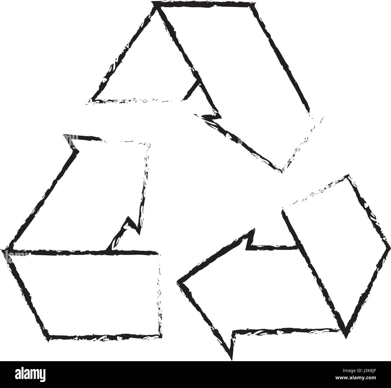 line reduce, recycle and reuse environment symbol Stock Vector Image ...