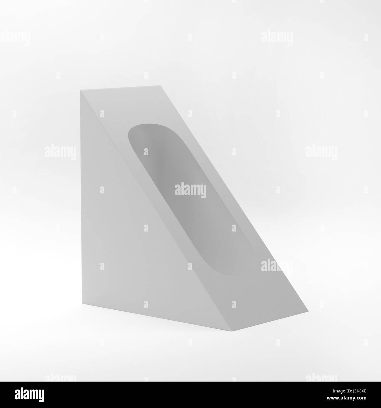 Blank Cardboard Triangle Box Packaging For Sandwich, Food, Gift Or ...