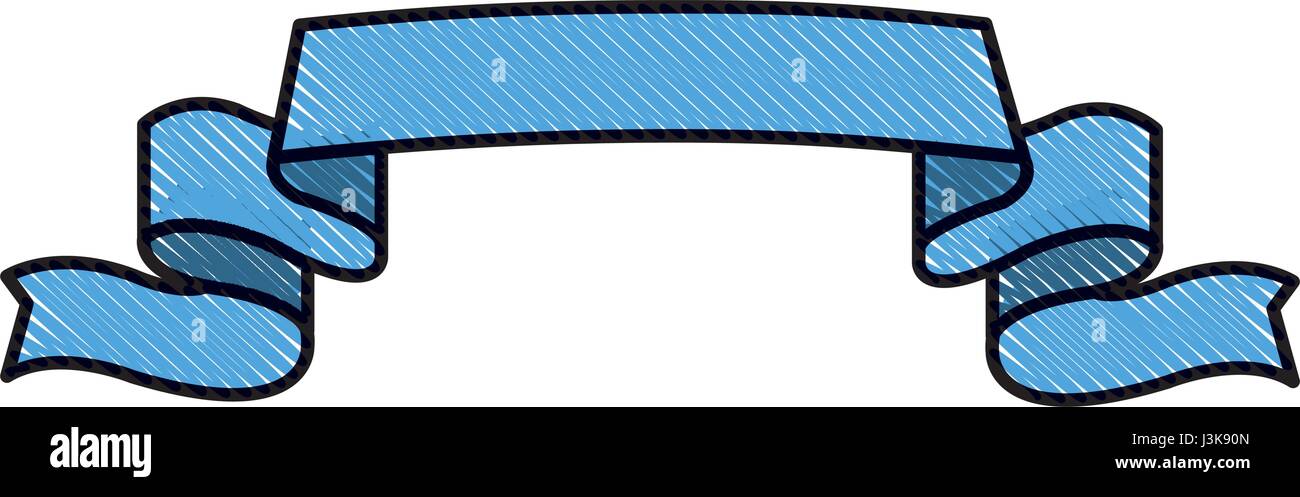 drawing ribbon banner element decoration design Stock Vector Image ...