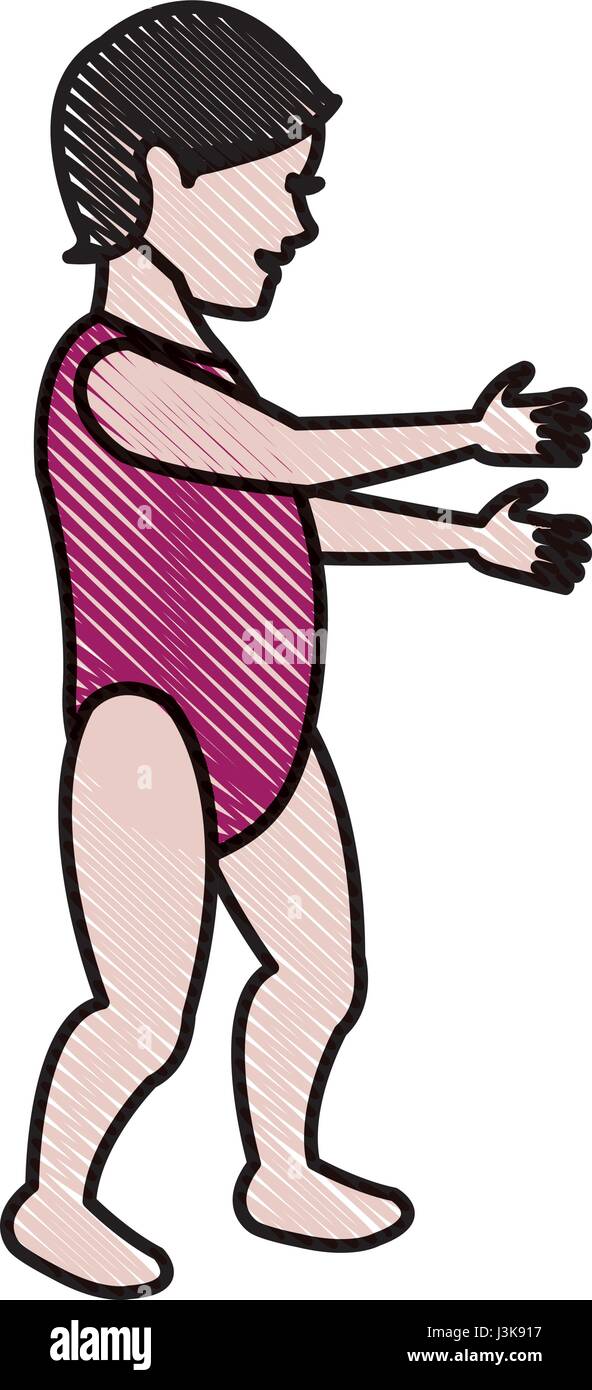 drawing cute baby first step lovely Stock Vector Image & Art - Alamy
