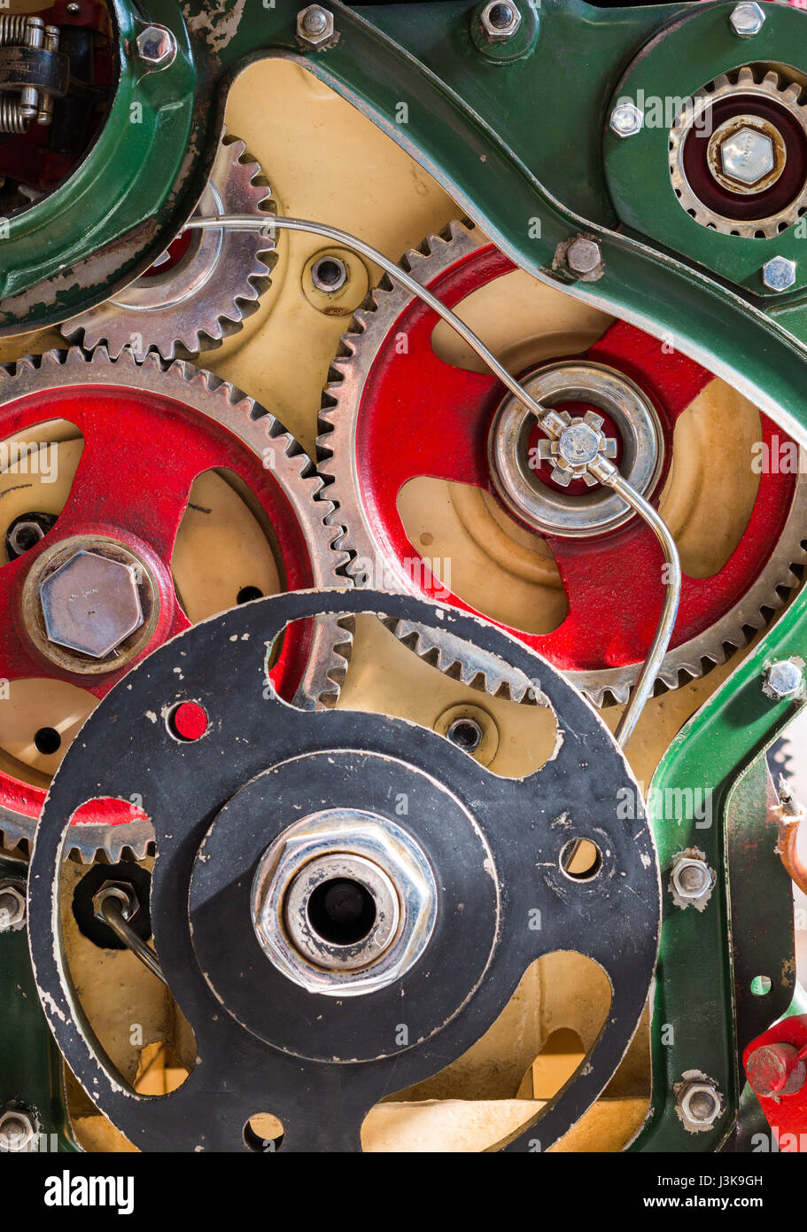 Looking inside of a engine the front of it Stock Photo - Alamy