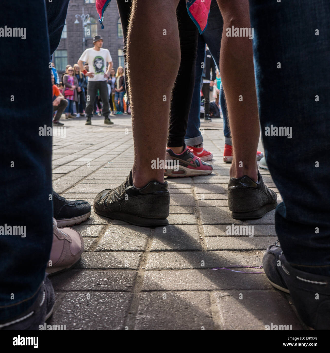 UKRAINE, KIEV - MAY 2, 2017: Kyiv before the start , Kyiv. Europe. Legs ...