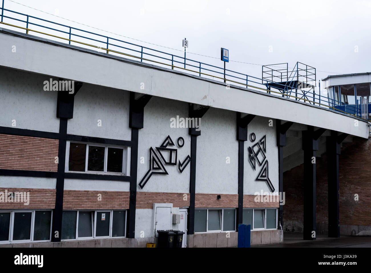 The image shows the old stadium of Alba Iulia where Nicolae Stanciu the ...
