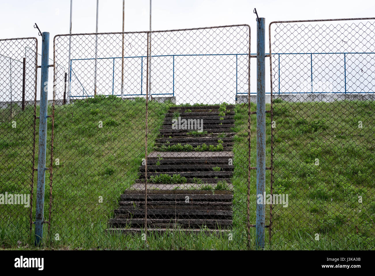 The image shows the old stadium of Alba Iulia where Nicolae Stanciu the ...