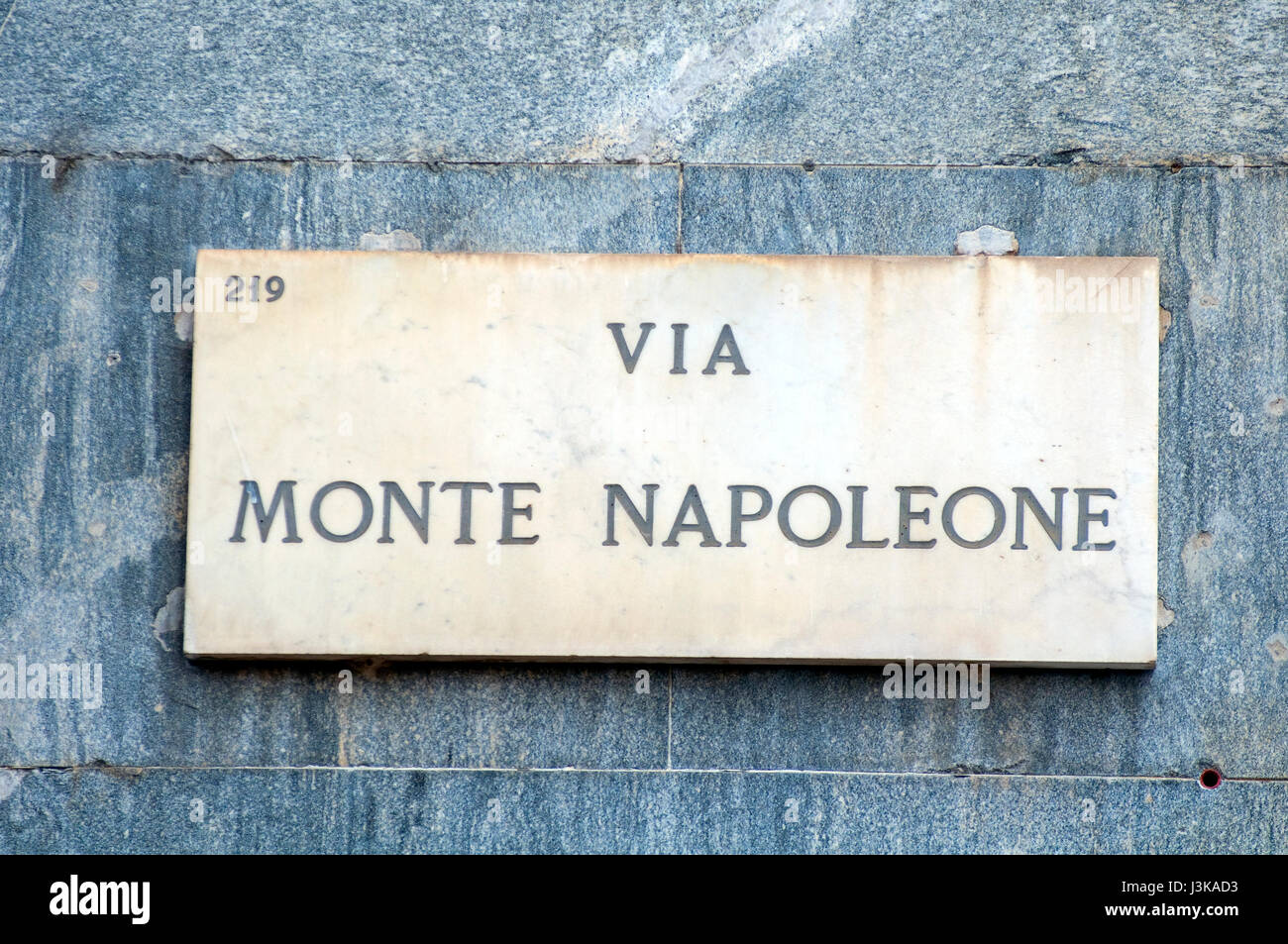 Milan via monte napoleone hi-res stock photography and images - Alamy