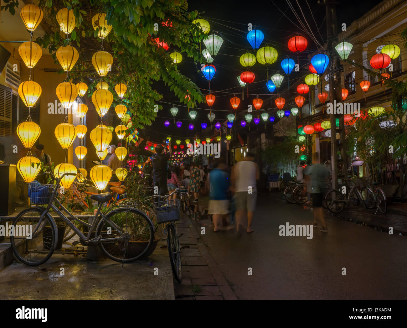 night time hoi ann vietnam Stock Photo - Alamy