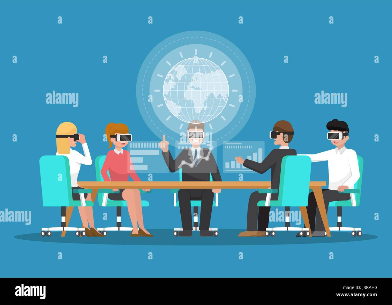 Cartoon digital marketing meeting business hi-res stock photography and ...