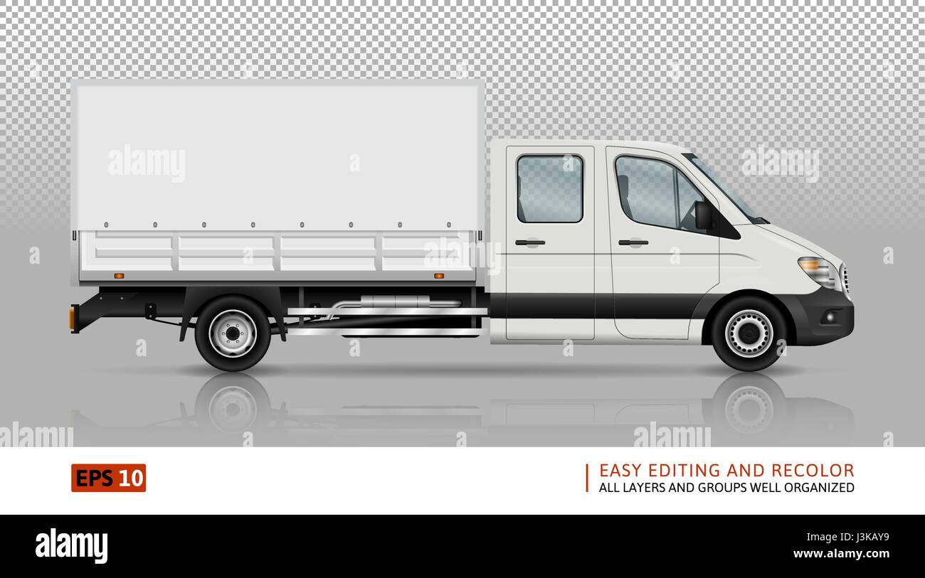 White van side profile hi-res stock photography and images - Alamy