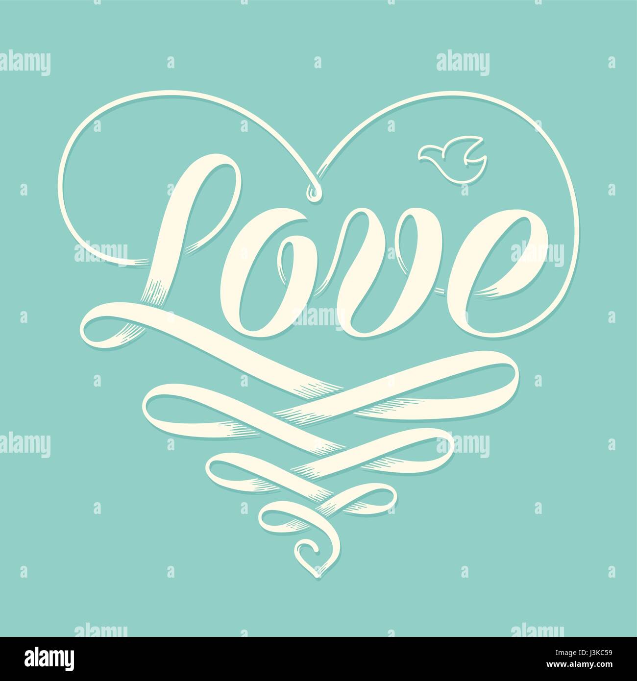 Hand lettering love Stock Vector Images - Alamy