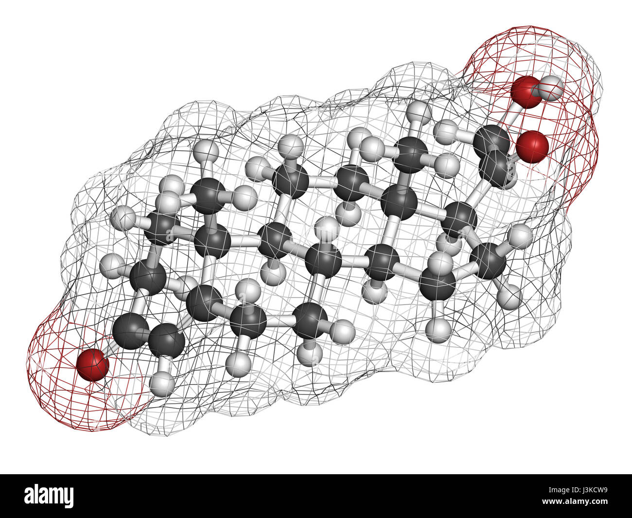 Deoxycorticosterone (DOC) mineralocorticoid hormone molecule. Precursor ...