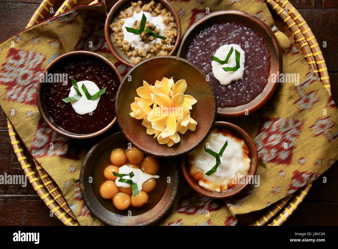 Traditional Javanese Dessert Porridge on Earthenware Crockery Stock ...