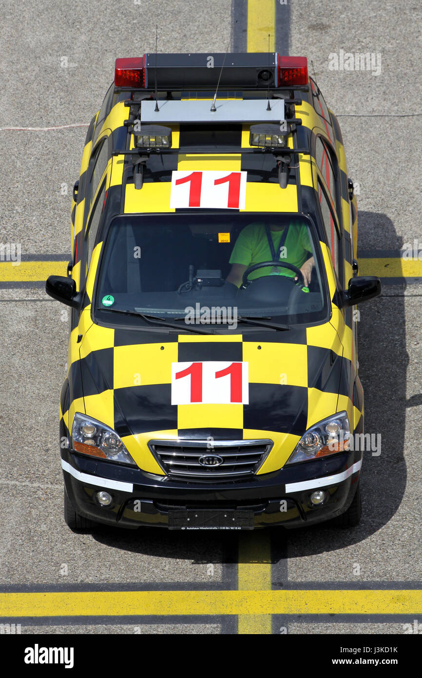 FOLLOW ME car at Dusseldorf airport Stock Photo - Alamy