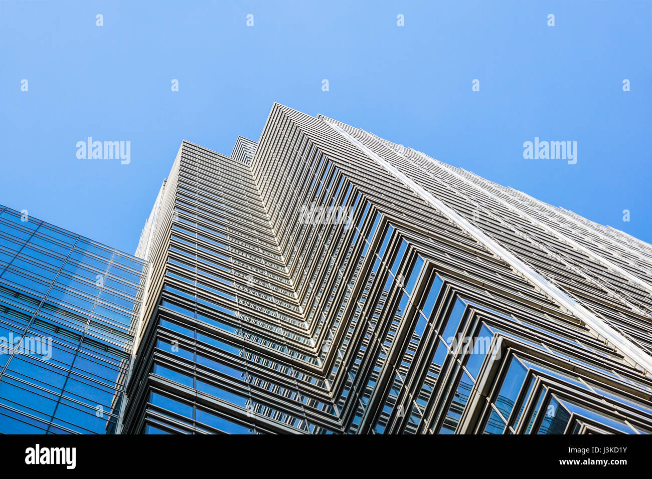 Perspective and underside angle view to textured background of ...
