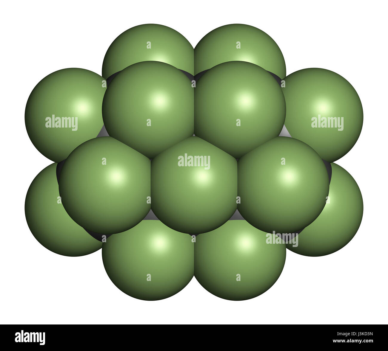Perfluorodecalin fluorocarbon molecule. Used as component of artificial ...